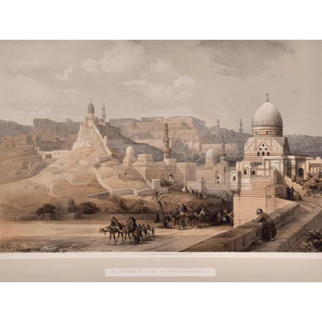 David Roberts The Citadel of Cairo: 19th C. Hand-colored Roberts ...