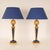 Vintage French Giltwood Lamps Indigo Blue Gold Pineapple Napoleonic ...