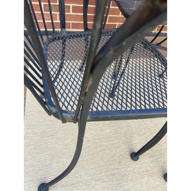 1990s Woodard Inspired Pinecrest Outdoor Patio Table & 6 Carolina Forge ...