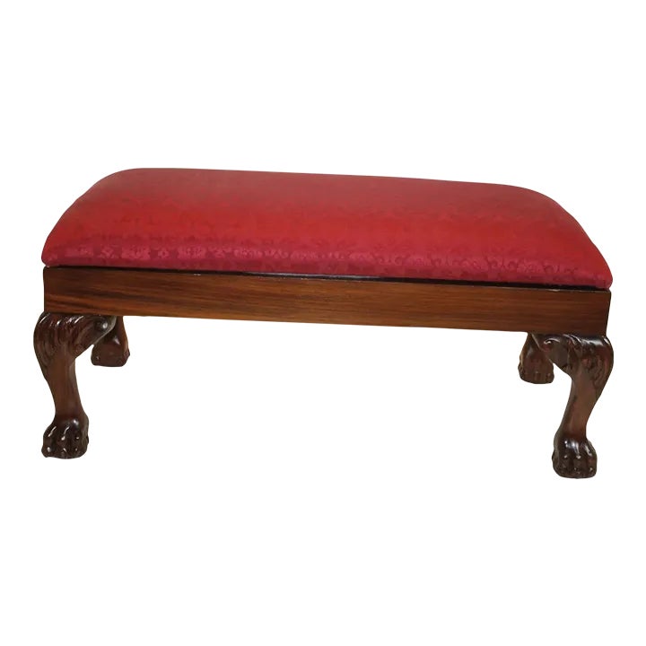 English Victorian Rosewood Window Hall Bedroom Bench Circa 1900-1950 ...