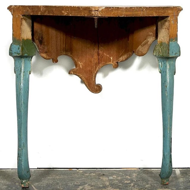 Italian Venetian Rococo Revival Painted Pine Corner Bracket Side Table ...