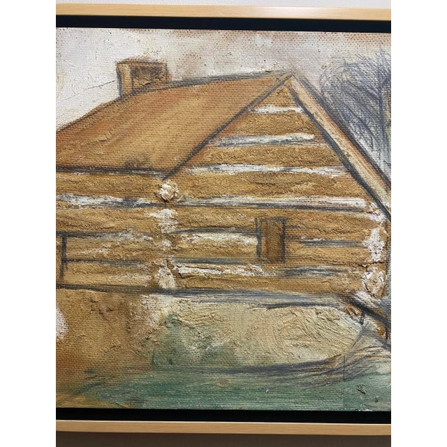 Jimmy Lee Sudduth Folk Art Painting 1970’s Cabin Organic Materials ...