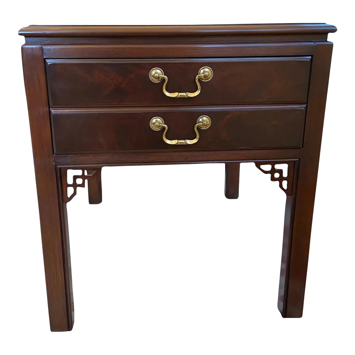Drexel Heritage Chippendale Bedside Table | Chairish