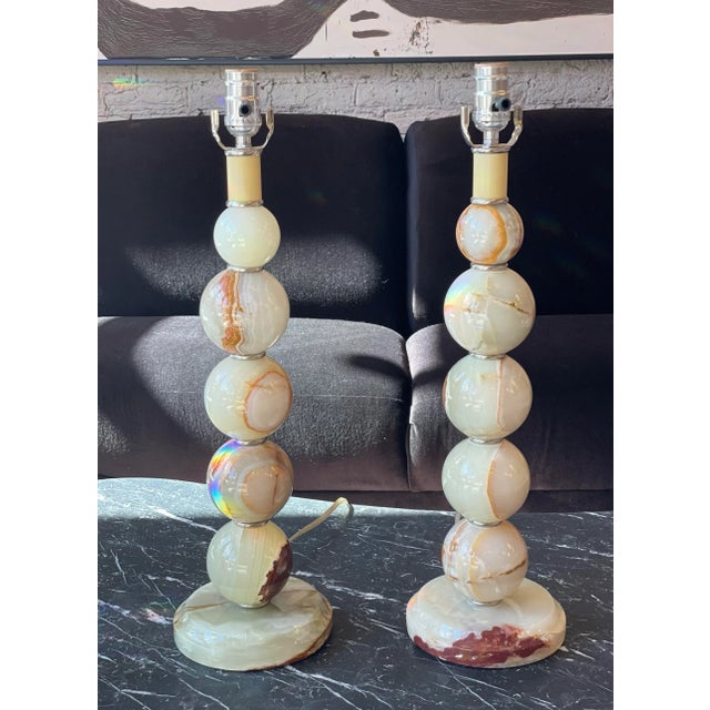 Vintage Agate Lamps - a Pair | Chairish