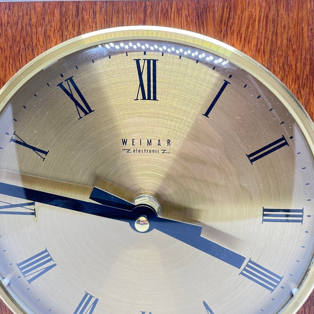 Electric Mantel Clock Weimar, Germany 1970s | Chairish