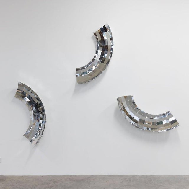 Tori Particle Wall Mirror in Aluminum by Martens & Visser | Chairish