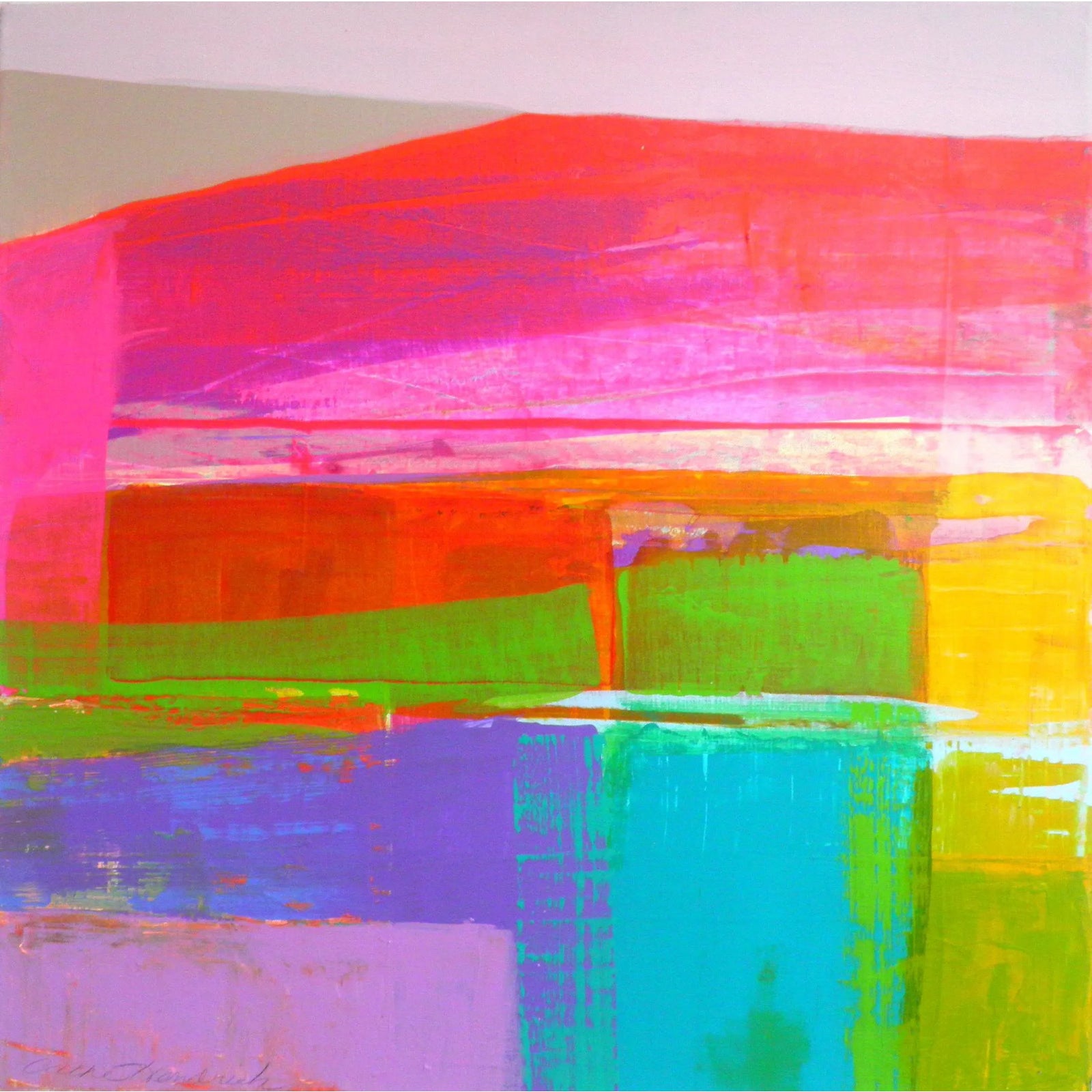 "Landscape Design 3" Acrylic Painting | Chairish