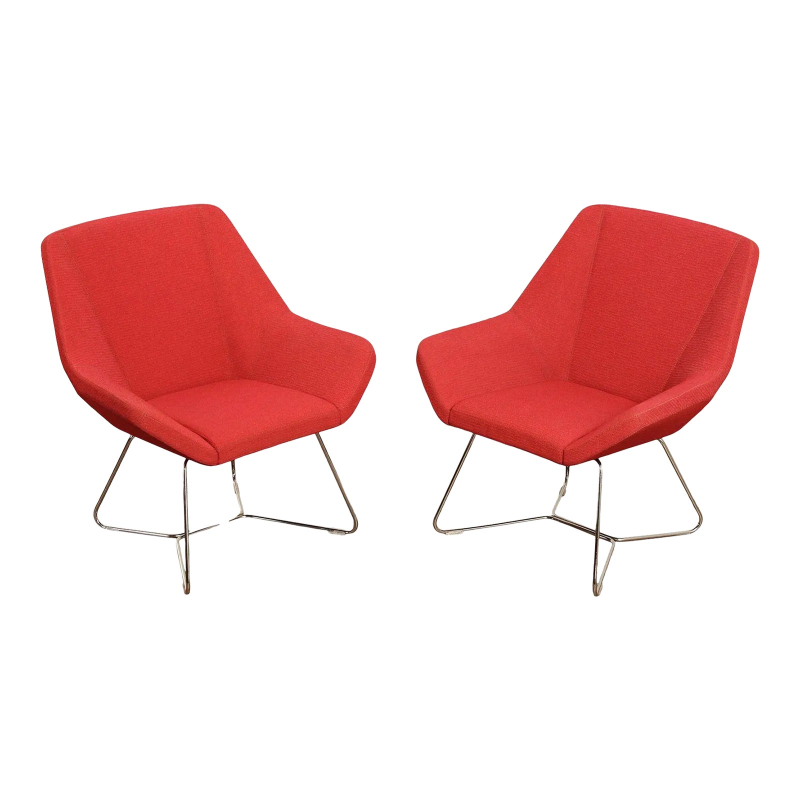 2010s Keilhauer Mid-Century Modern Style 'Cahoots' Lounge Chairs - A ...