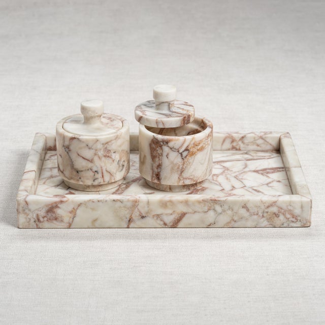 Rezi Matte Marble Lidded Jar | Chairish