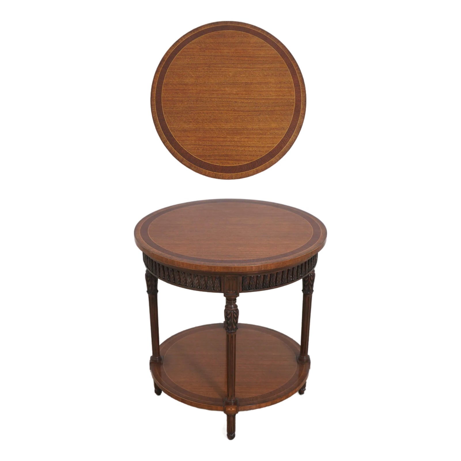 Jonathan Charles Model 495007 Napoleon Round Table | Chairish