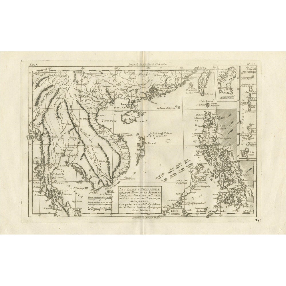 Antique Map of Indo-China, 1780s | Chairish