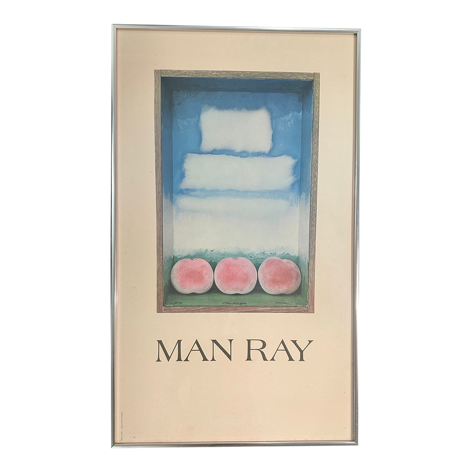 Vintage Man Ray Three Peaches Poster | Chairish