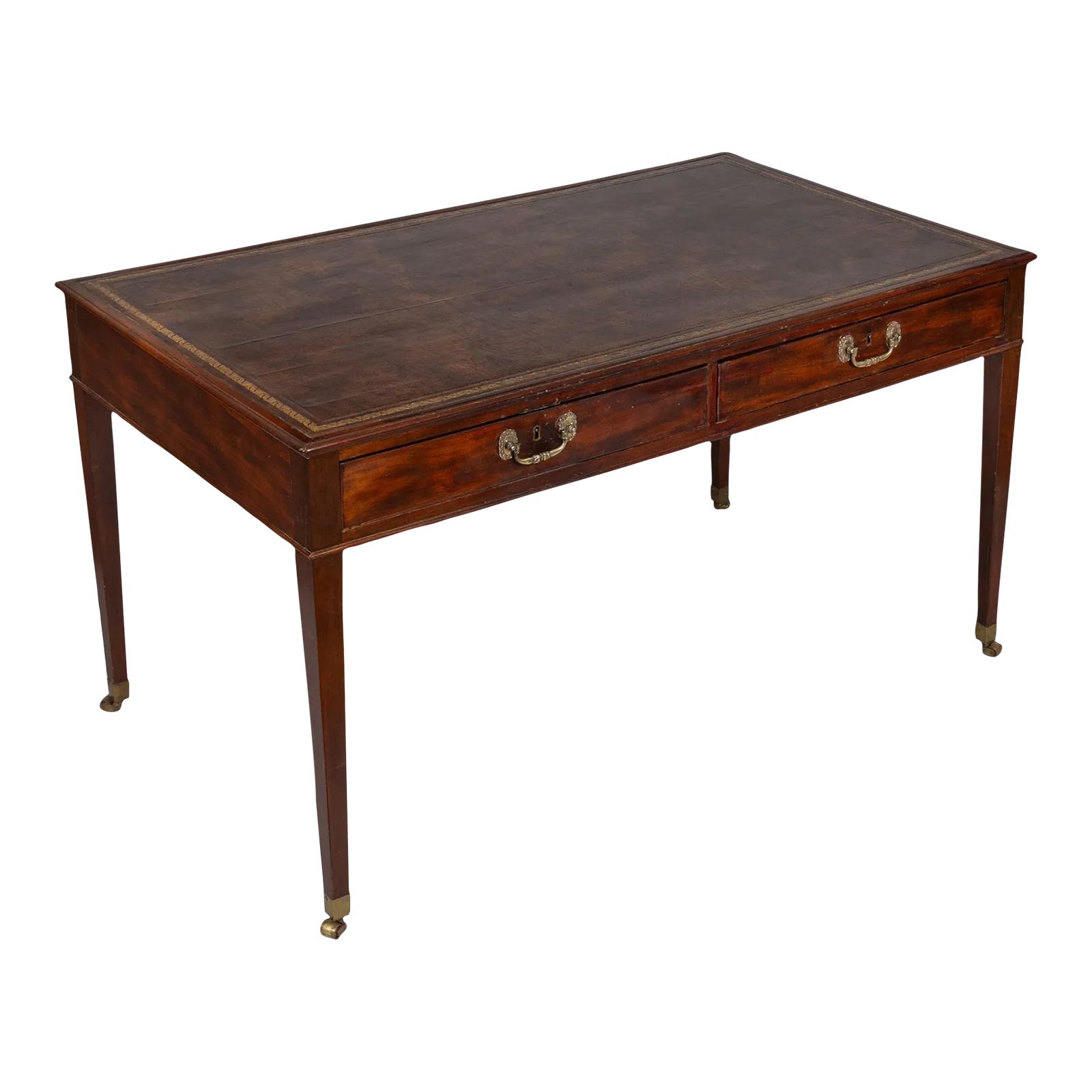 George III Mahogany Writing Table, Circa 1830 | Chairish