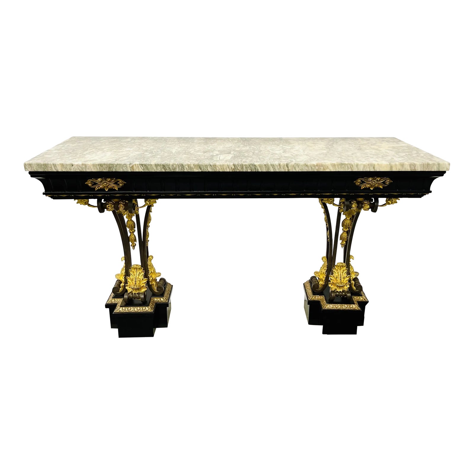 Neoclassical Style Console Table, Refinished, Bronze, Celebrity ...