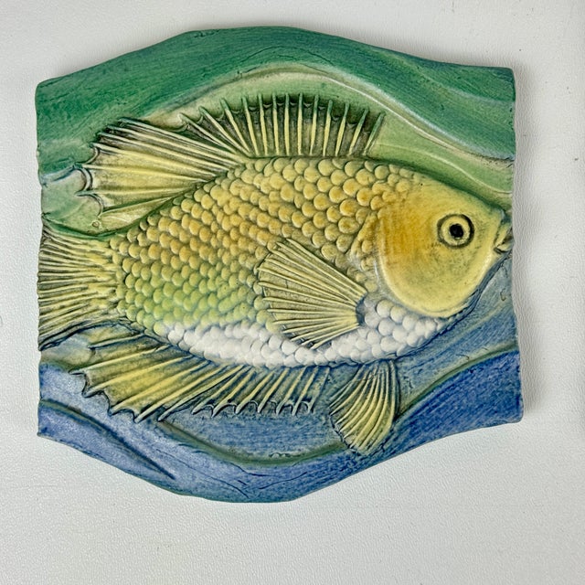 Set of 3 Natalie Surving Studios Fish Design Architectural Ceramic ...