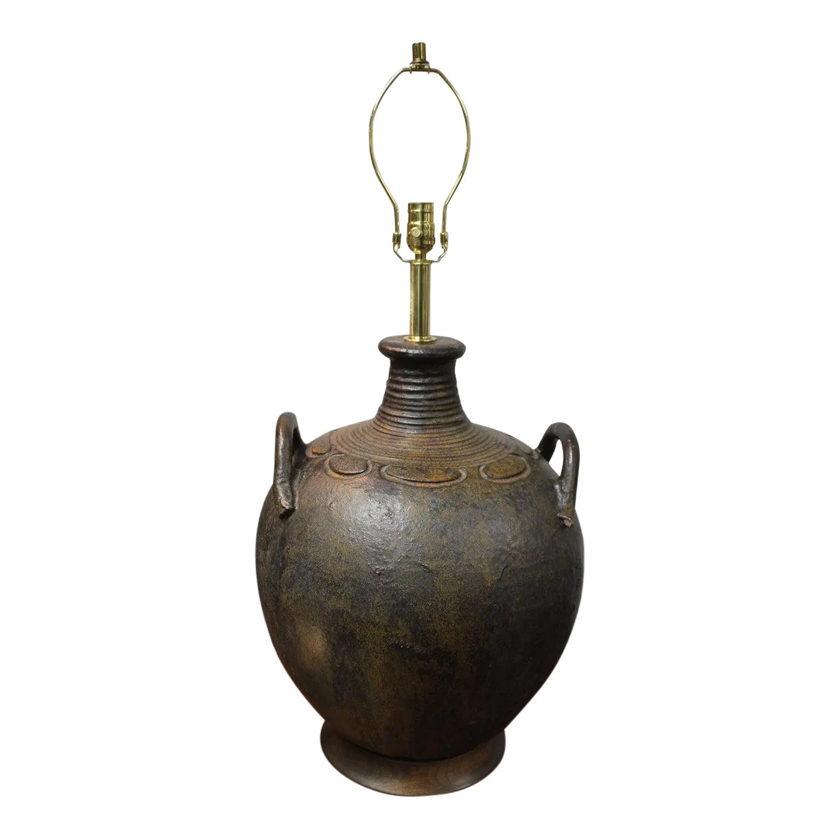 1960s Two Handled Ceramic Table Lamp | Chairish