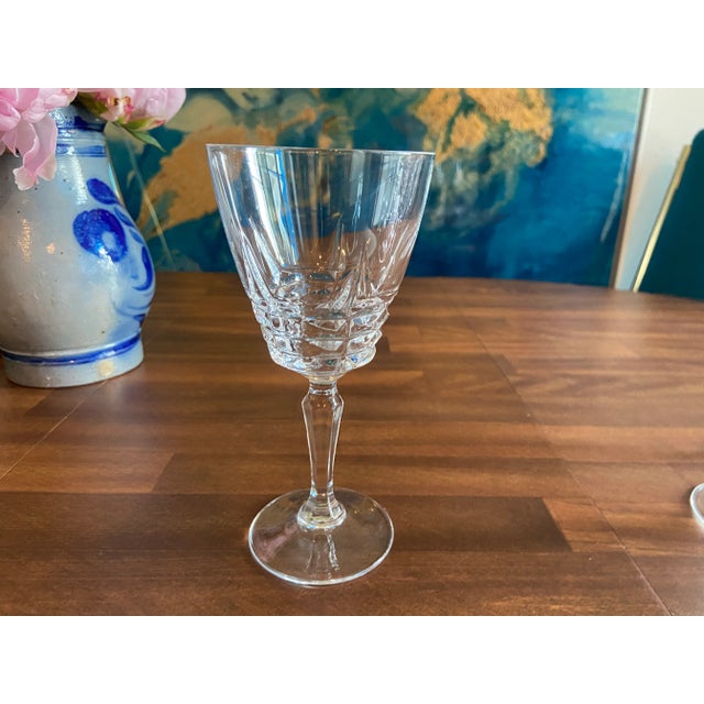 Vintage Wine Glasses Crystal Cut J. G. Durand Chateaudun Stemware by ...