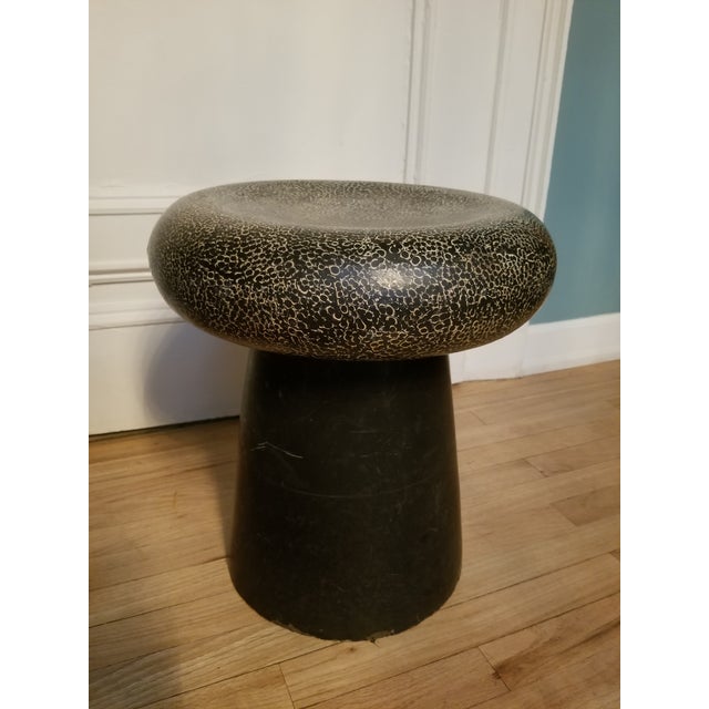 Shell Textured Ottoman / Stool | Chairish