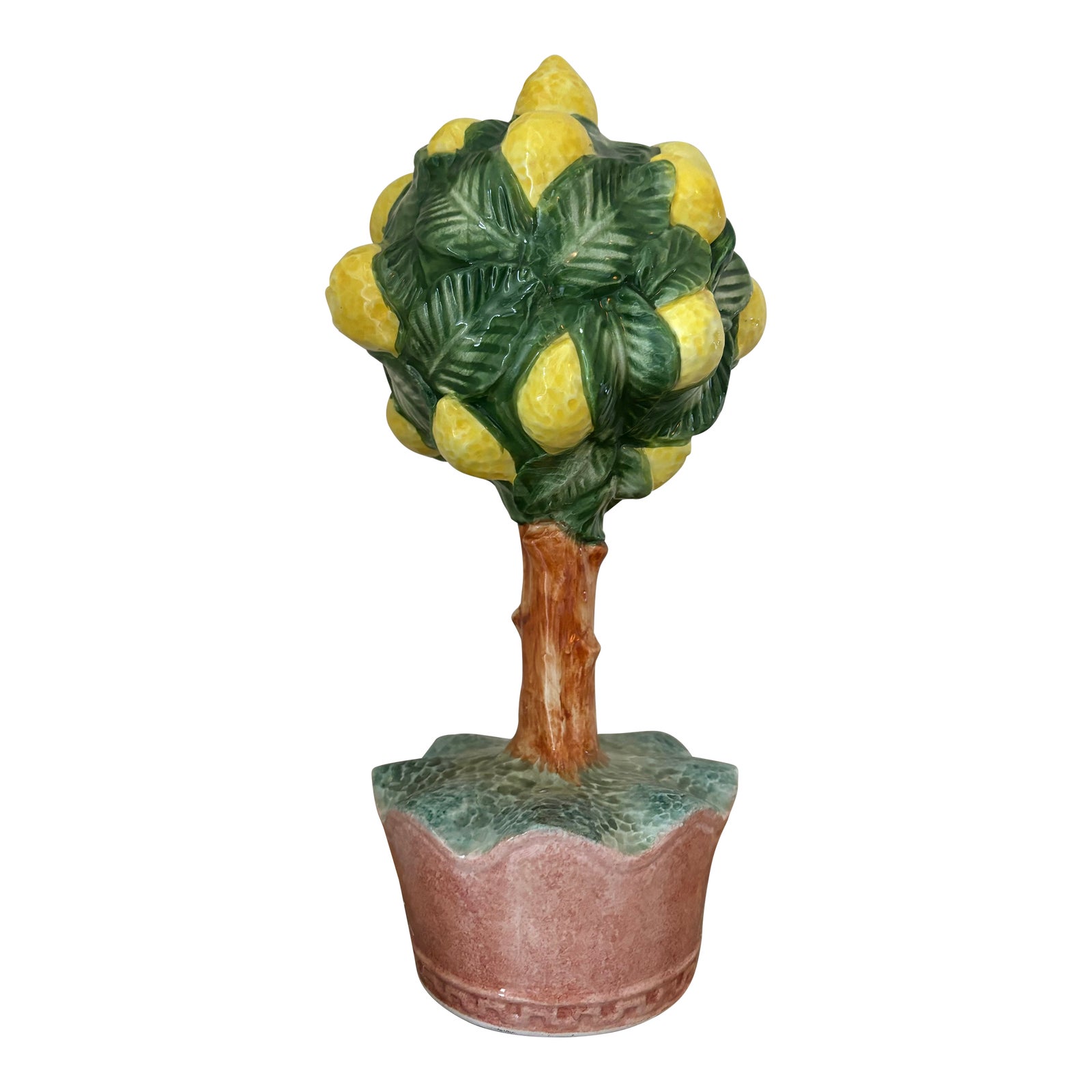 Vintage Italian Vietri Lemon Topiary | Chairish