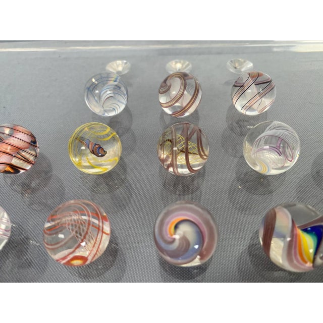 Late 20th Century German Marbles on Lucite Game Board - 25 Pieces ...