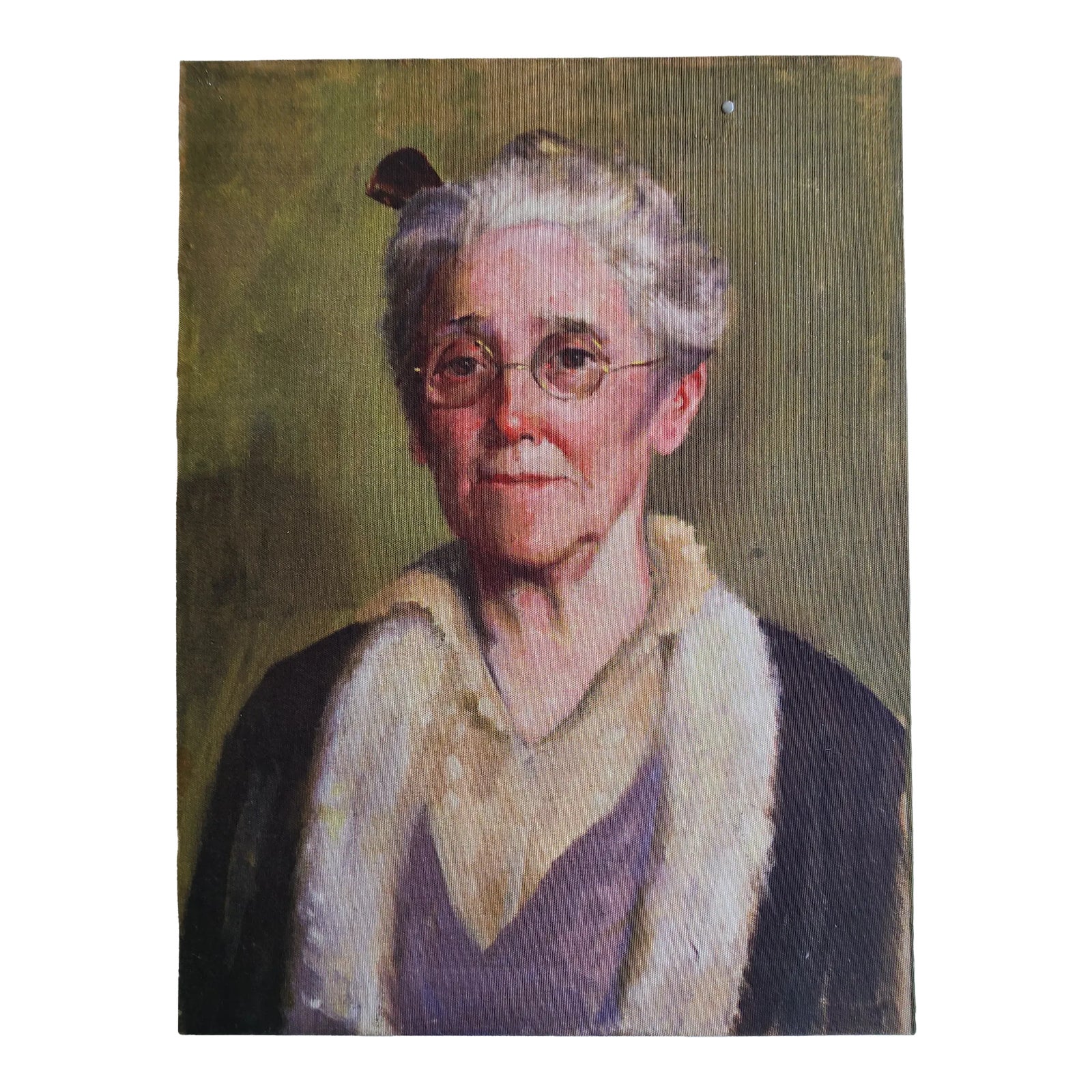 Mid 20th Century Woman's Portrait Print on Canvas | Chairish