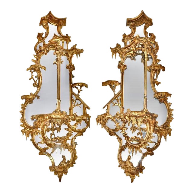 18th Century Girandole Mirrors Attributed to Thomas Johnson - a Pair ...
