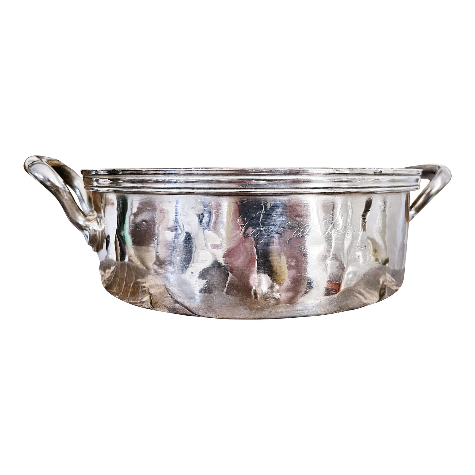 Antique Armand Frenais Silver Bowl From Cafe De Paris | Chairish