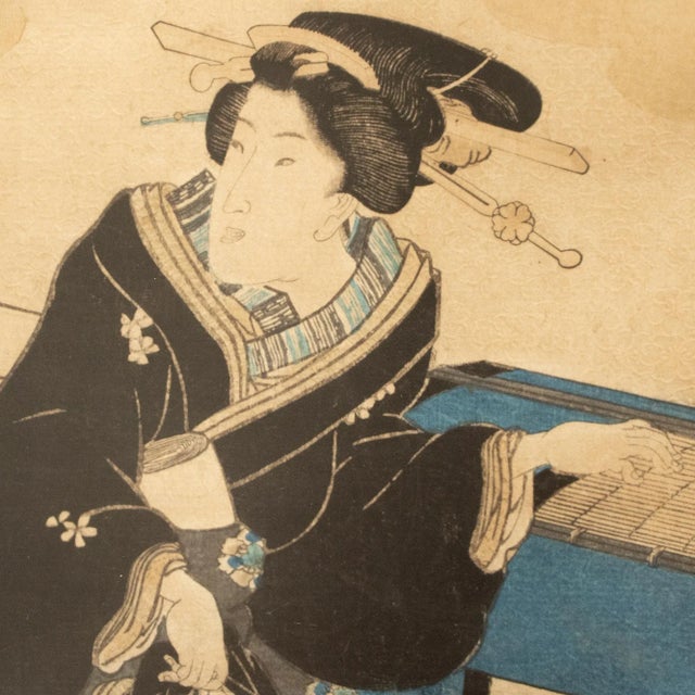Edo Era Utagawa Kunisada Woodblock Print, C. 1850s | Chairish