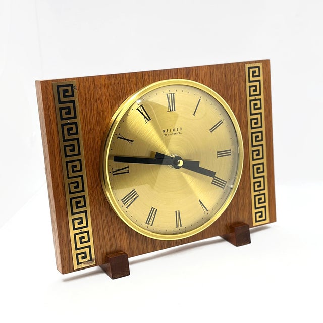 Electric Mantel Clock Weimar, Germany 1970s | Chairish