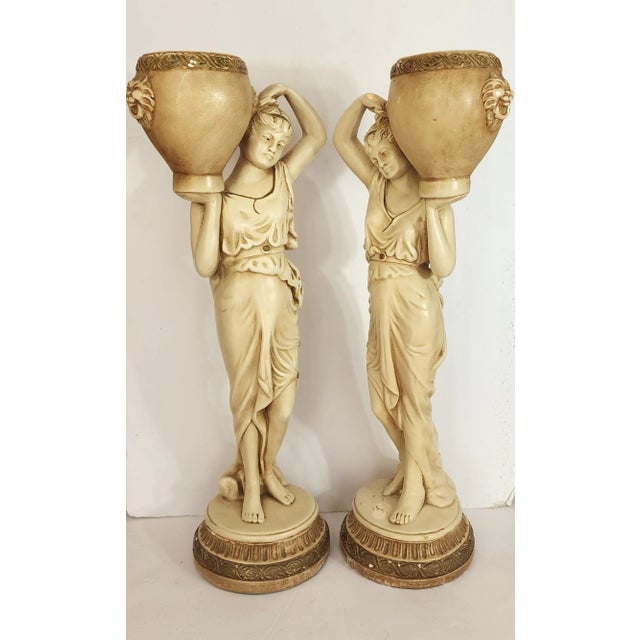 Pair of Vintage Greek Goddess Chalkware Statues by Marwal Ind. Inc ...