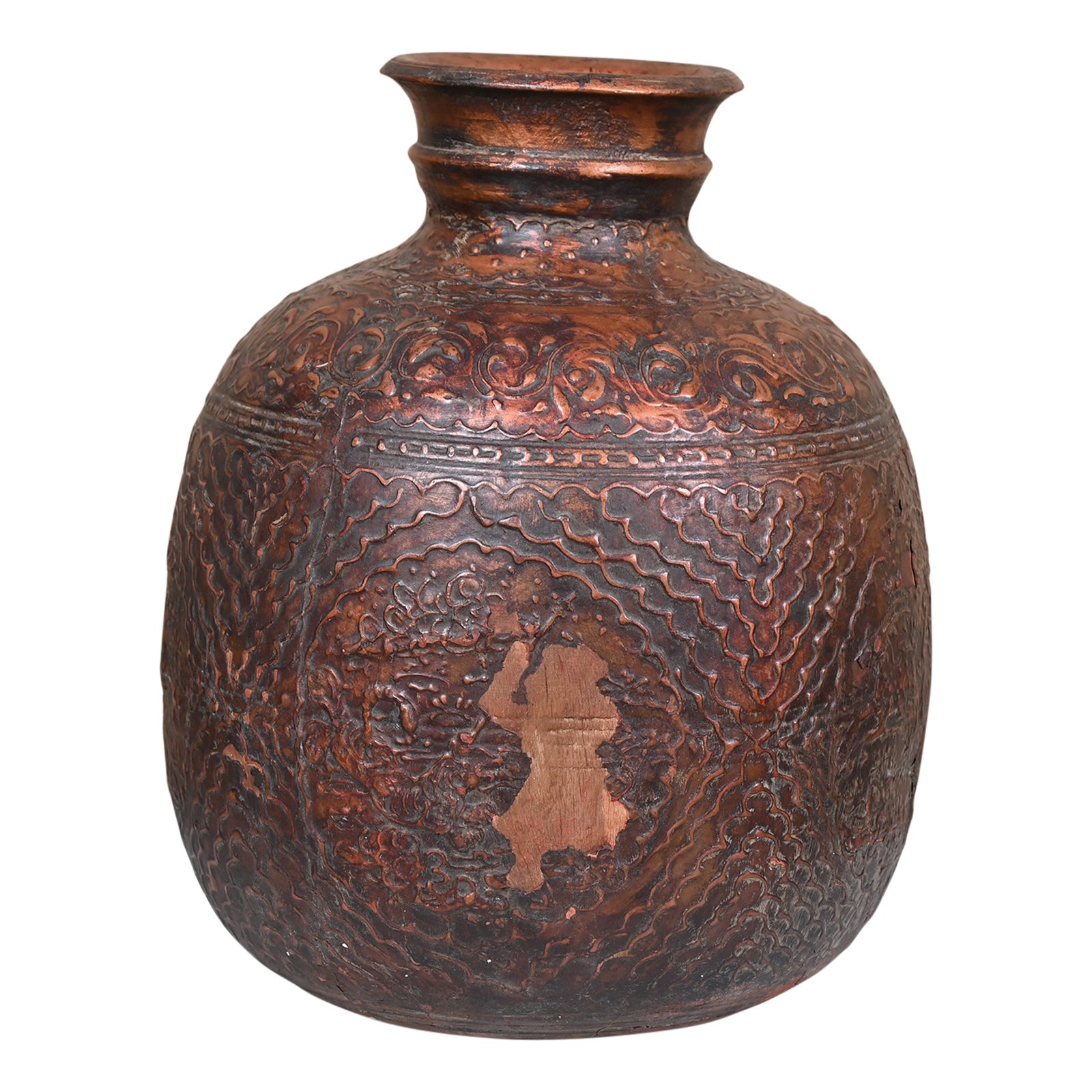 Vintage 1970s Himachal Storage Pot Original Old Hand Carved Rustic ...
