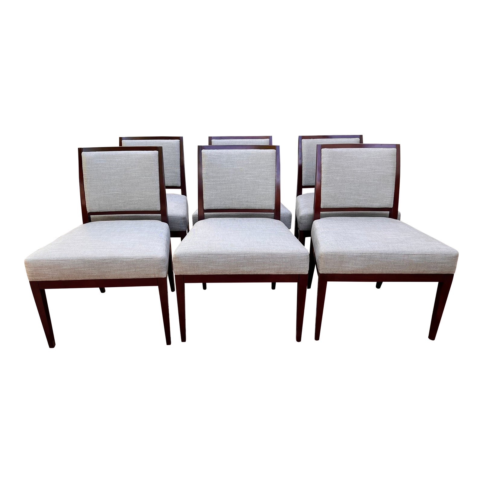 Bolier & Company Rosenau Wood Back Dining Chairs- Set of 6 | Chairish