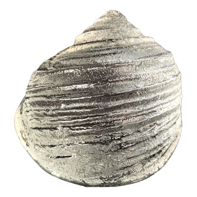 Vintage Glass Shell Paperweight | Chairish