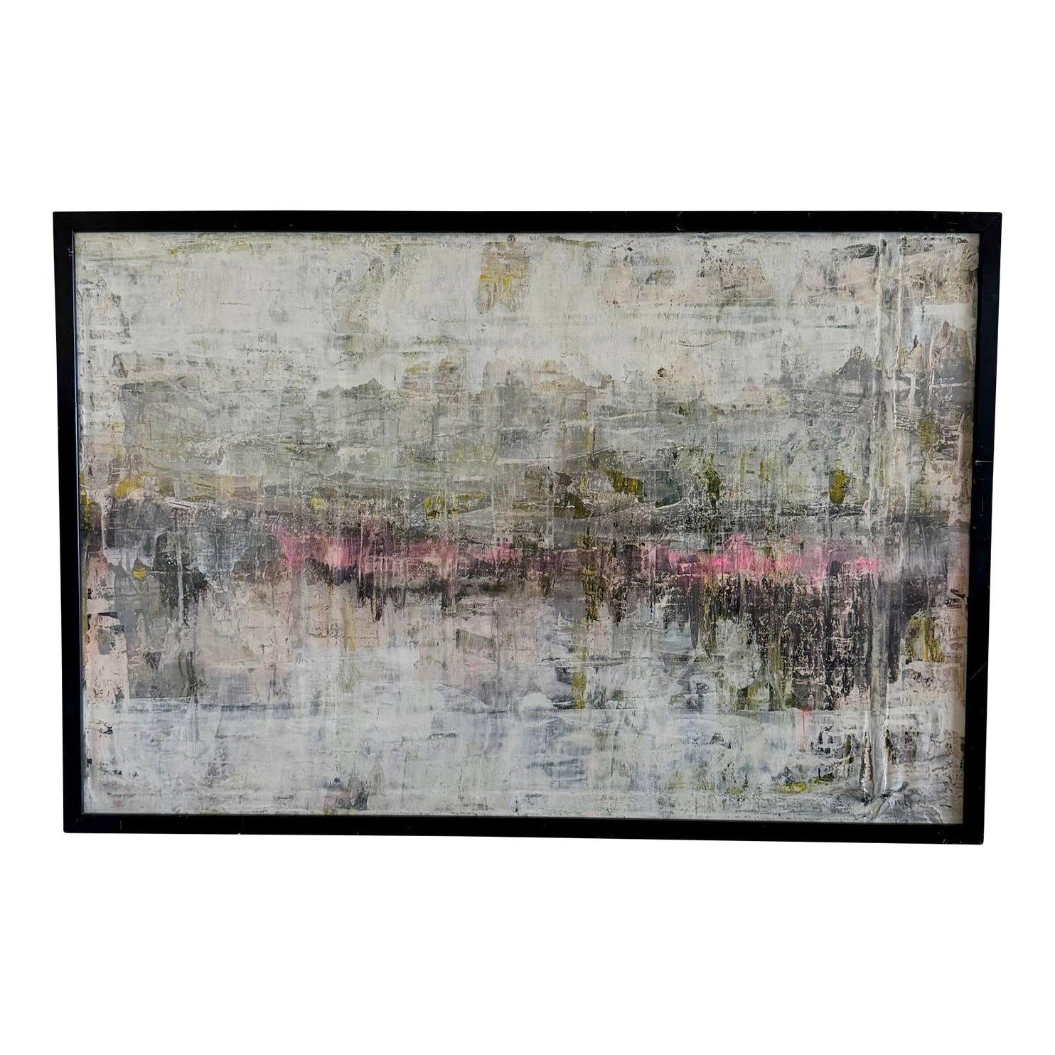 Abstract Mixed Media Painting by Gavin Mc Groggan, Framed Contemporary ...