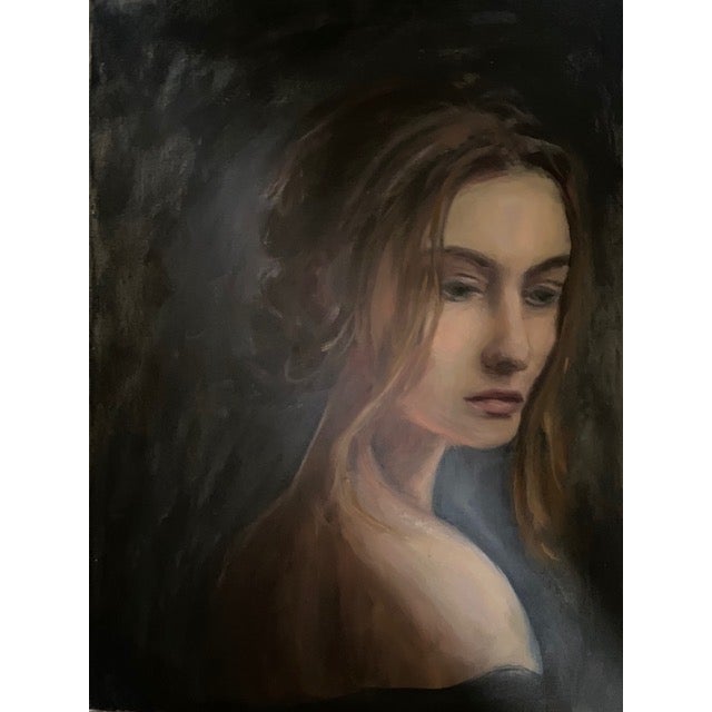 Over The Shoulder Original Painting by Alice Ford | Chairish