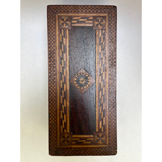Antique Inlay Wood Box | Chairish
