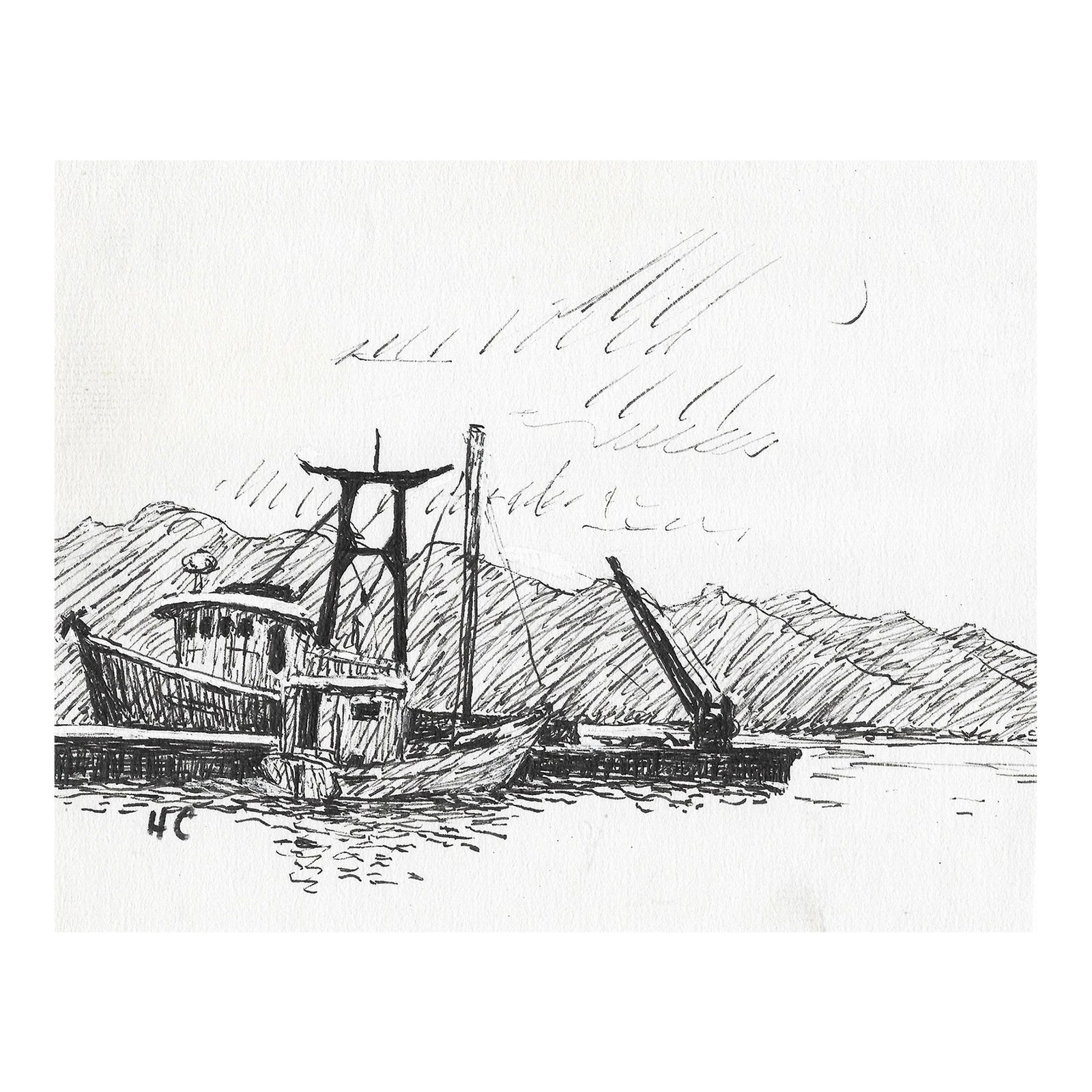 1970s Hayward Cirker Nautical Drawing | Chairish
