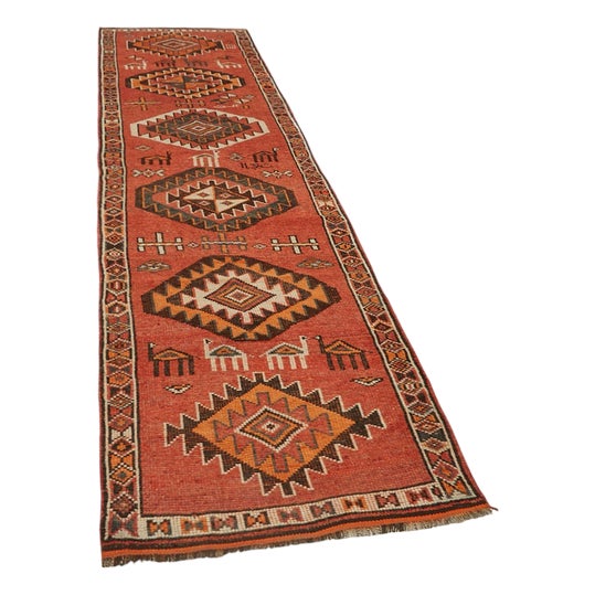 Red Bohemian Runner Rug | Chairish