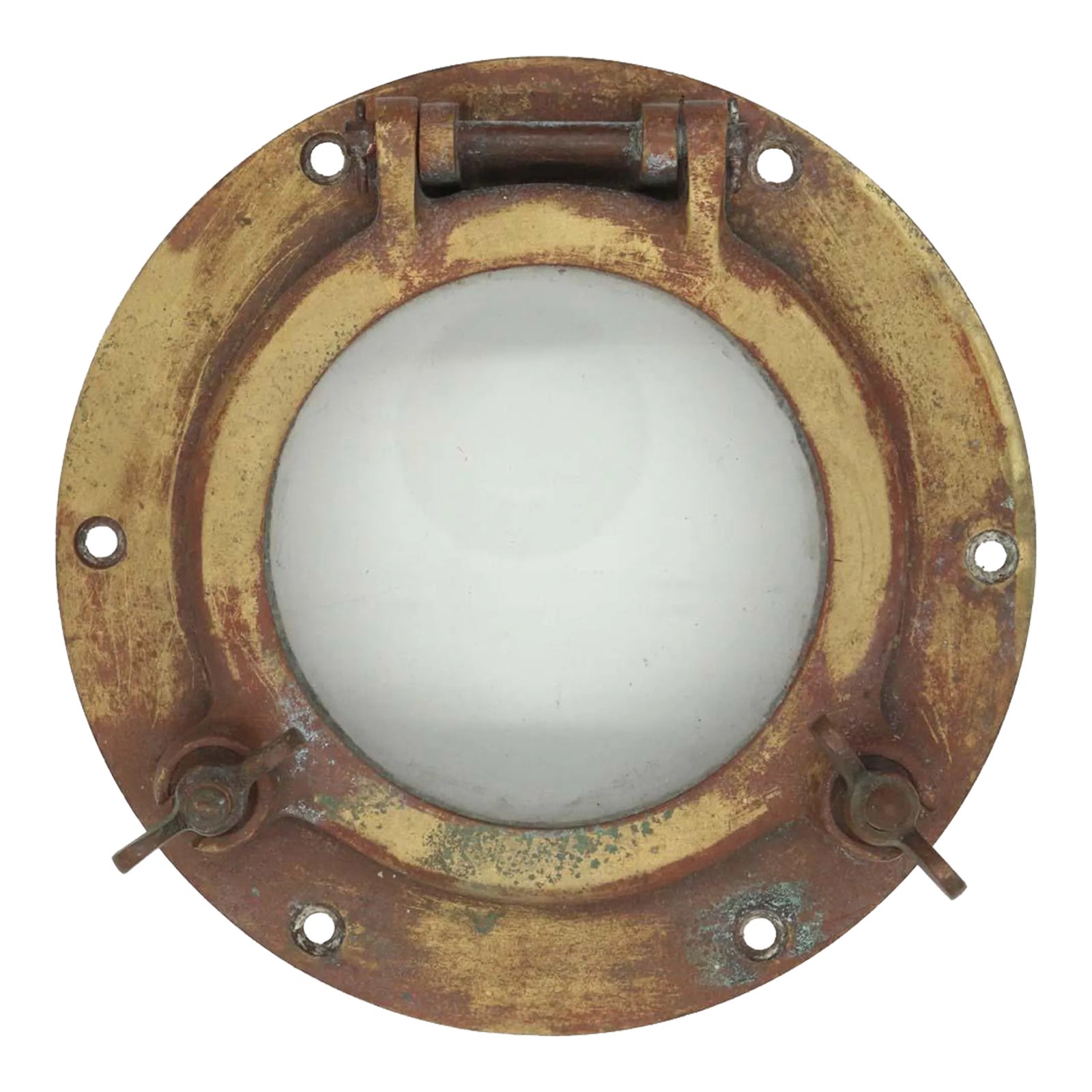 Antique Nautical Brass Round Boat Porthole Window | Chairish