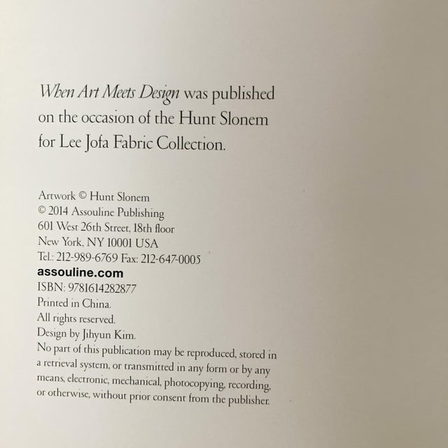 When Art Meets Design Book by Hunt Slonem, 2014 Assouline Publishing ...