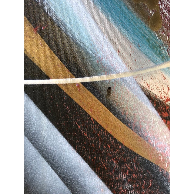 1990s Black and White Post Modern Abstract Painting | Chairish