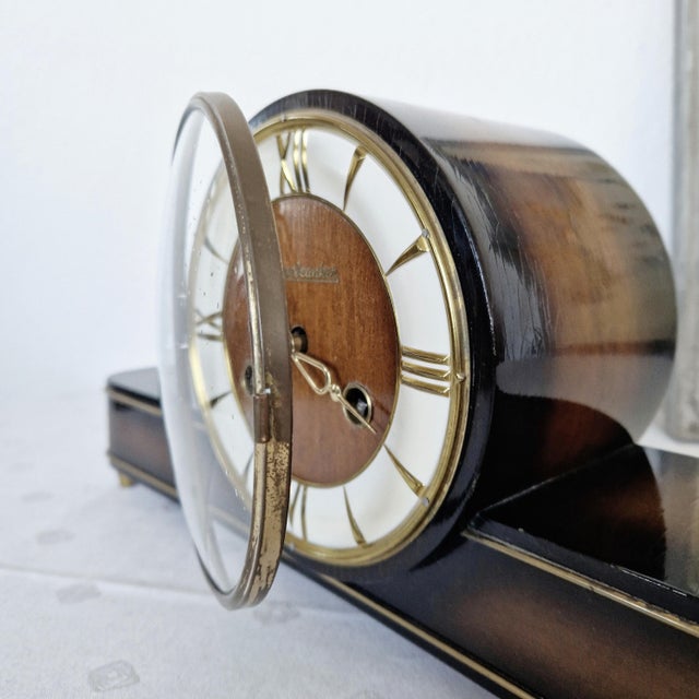 1950s 50s 60s German Table Mantle Clock Mechanical Chime, Mid-Century ...