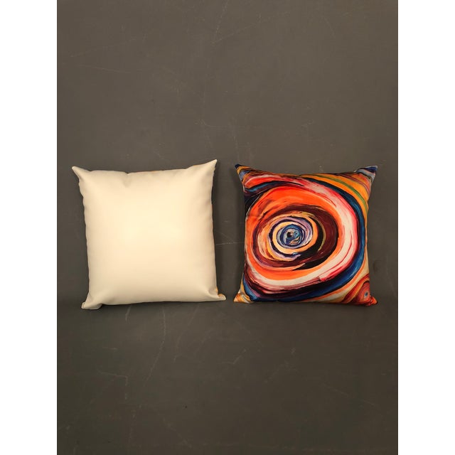 “Bruce Mishell” Modern Hand Made Abstract Art Print Pillows - a Pair ...