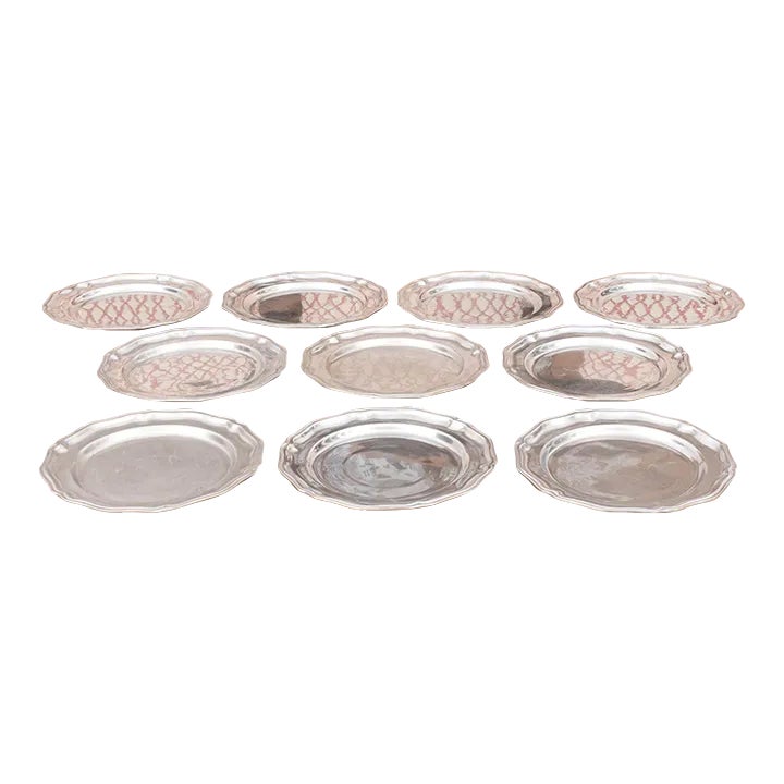 Vintage Wilton Ware Pewter Chargers- Set of 10 | Chairish
