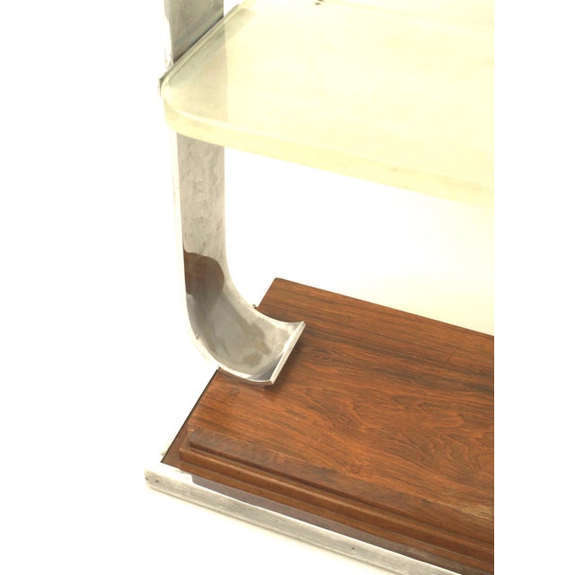 1940s French Palisander & Chrome Console Table, Attrib. To Jacques ...