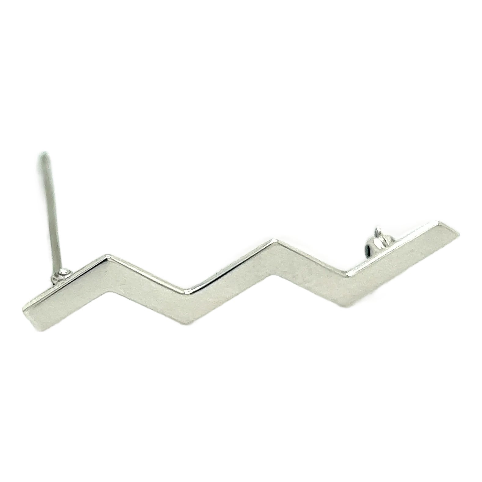 Late 20th Century Tiffany & Co Estate Zigzag Wave Brooch Pin Sterling ...