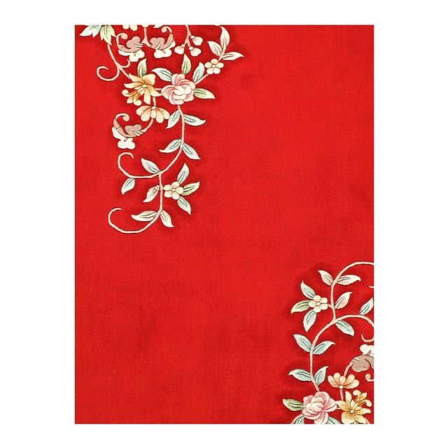 Red Color Vintage Chinese Peking Rug 4'11'' X 8'1'' | Chairish