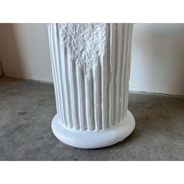 Vintage Neoclassical - Style Column Plaster Pedestal / Side Tables - a ...