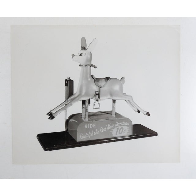 1950's Rudolph the Red Nose Reindeer Kiddie Ride Photograph | Chairish