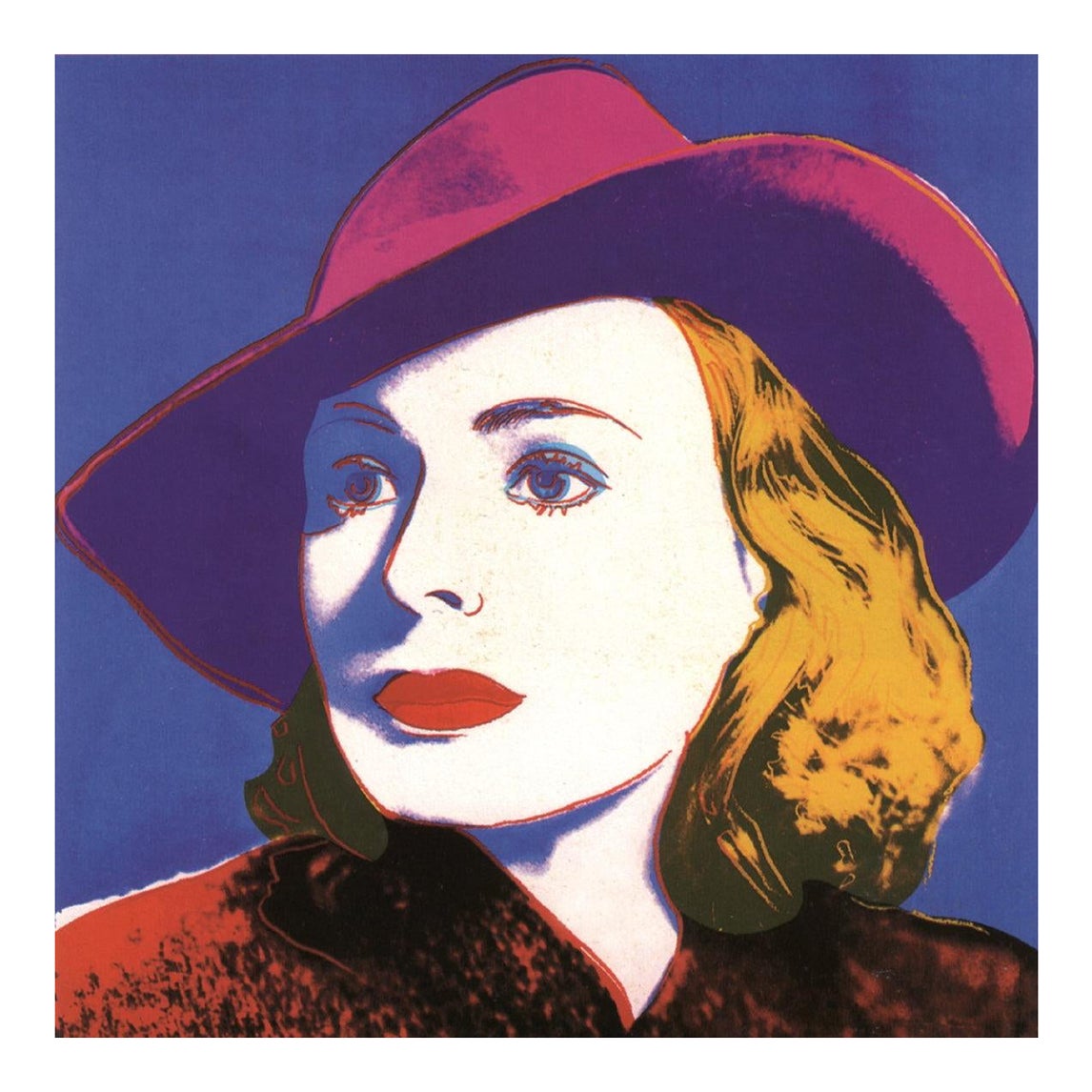 2000 Andy Warhol 'Ingrid with Hat (sm)' Pop Art Multicolor,Pink,Blue ...